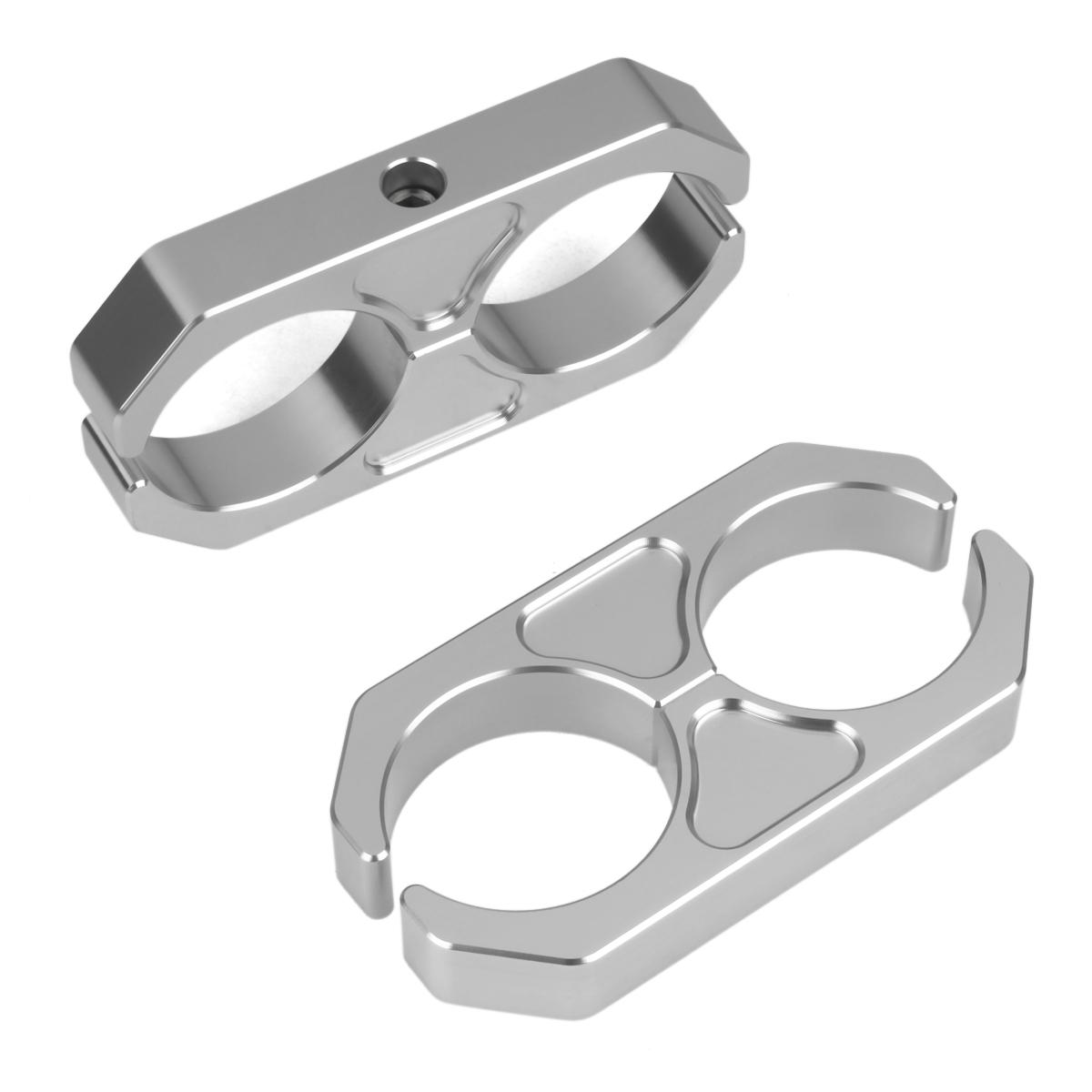Universal Shock Reservoir Mount Brackets Silver Coilover Reservoir ...